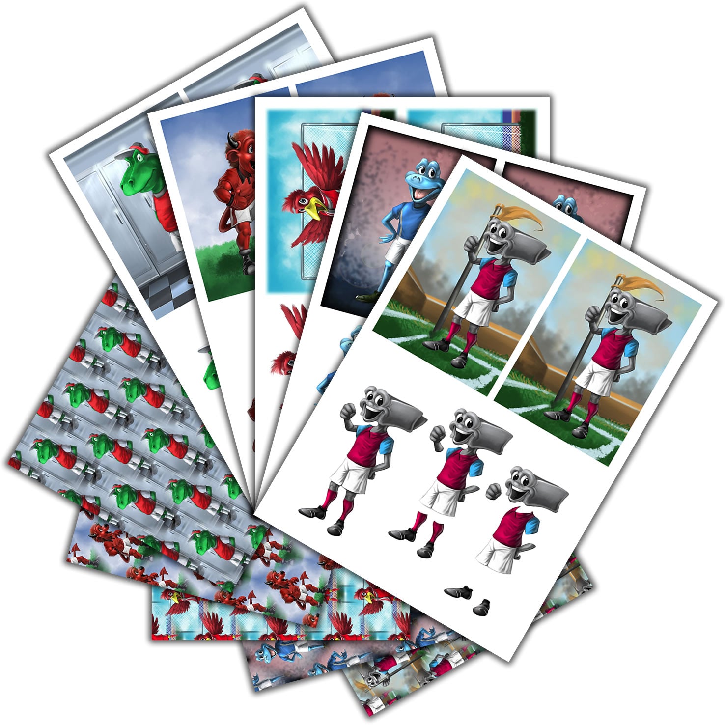 [PDF] Football Mascots - Decoupage Download – The Card Hut